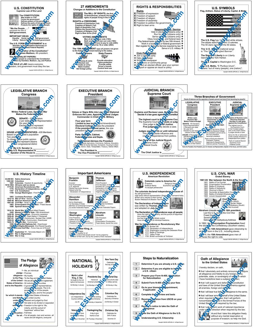 U.S. Citizenship Notebook Citizenship Civics Educational Classroom ...
