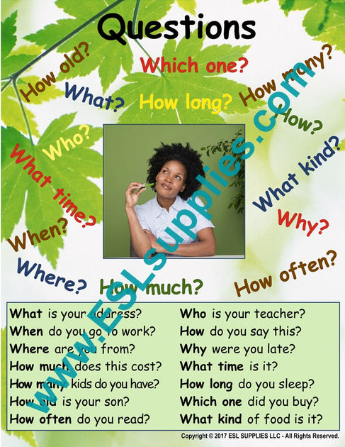 Teaching Questions to English Language Learners – ESL Supplies
