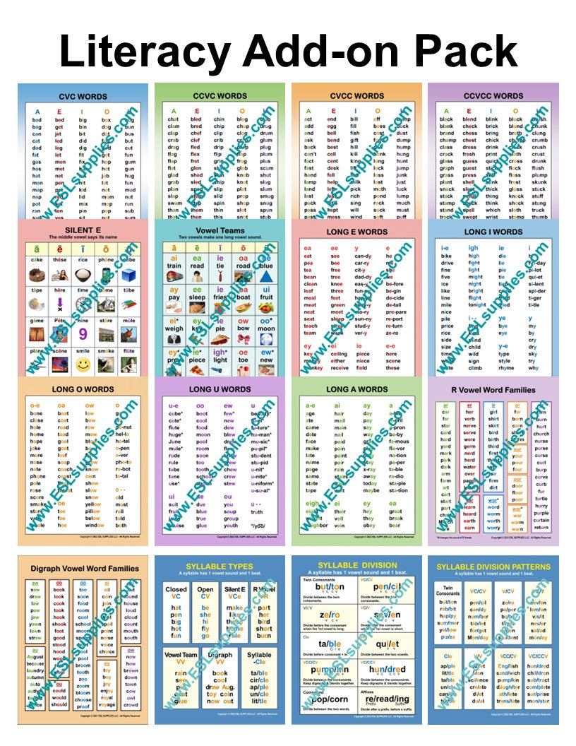 Literacy Add-on Pack - ESL ELD Instructional Resource – ESL Supplies LLC