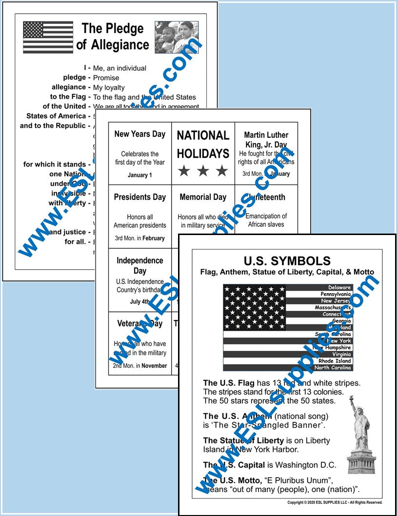 Pledge Of Allegiance American Symbols U.S Symbols And Pledge Of