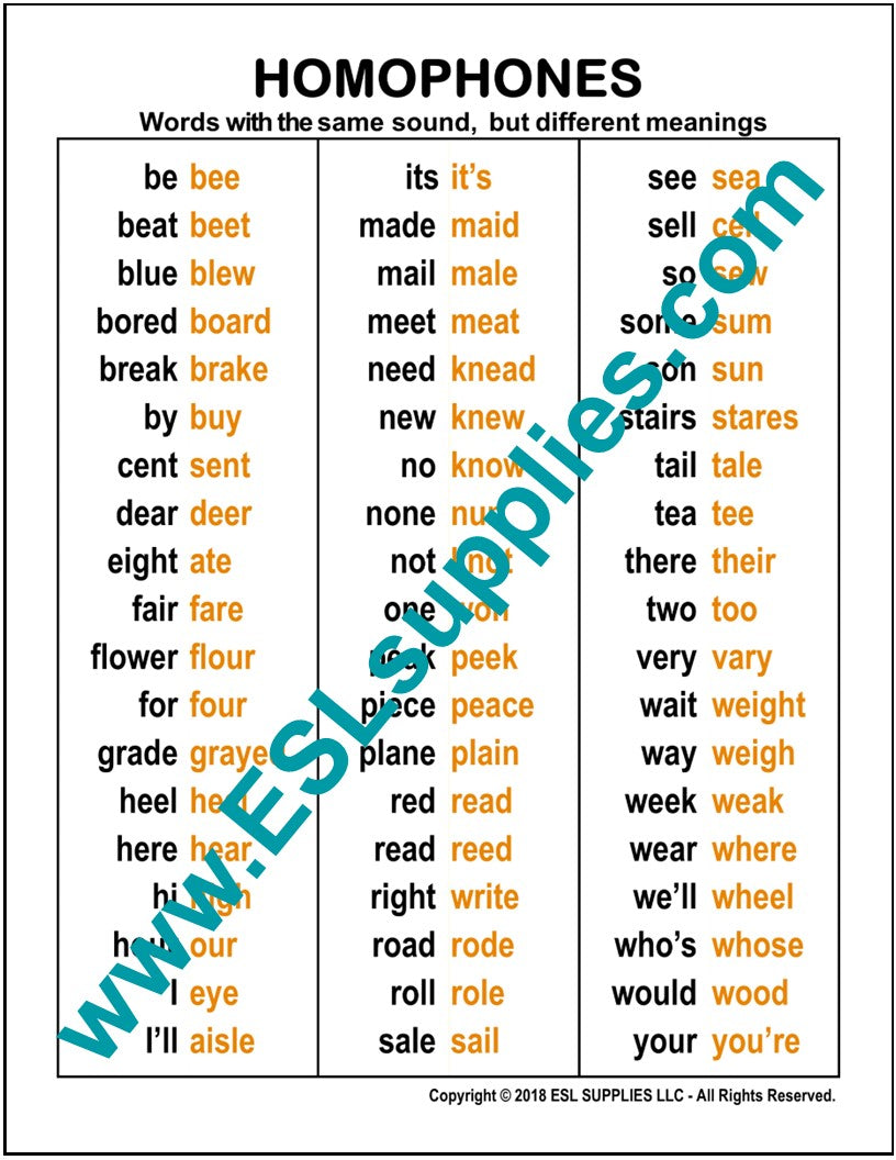 5 Homophones Similar Words English To Spanish Youtube Learn English