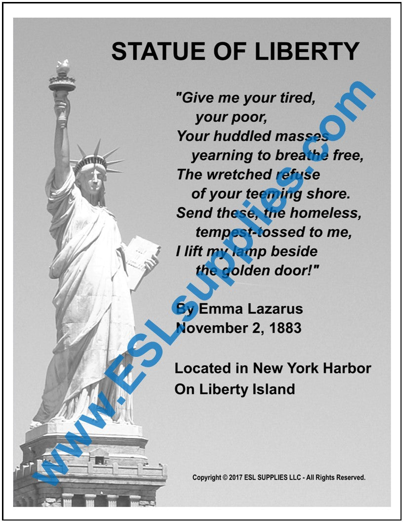 Statue Of Liberty Quote Statue Of Liberty Quote Wood Print By Dan