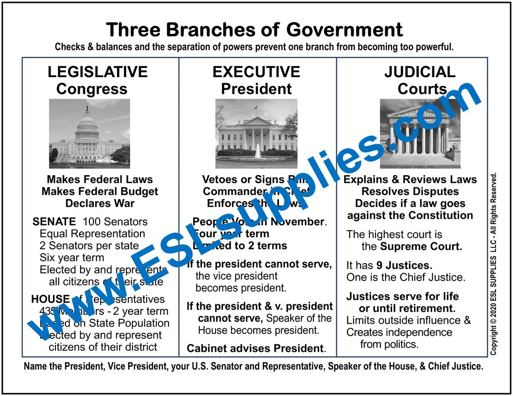 Legislative Branch Congress Chart