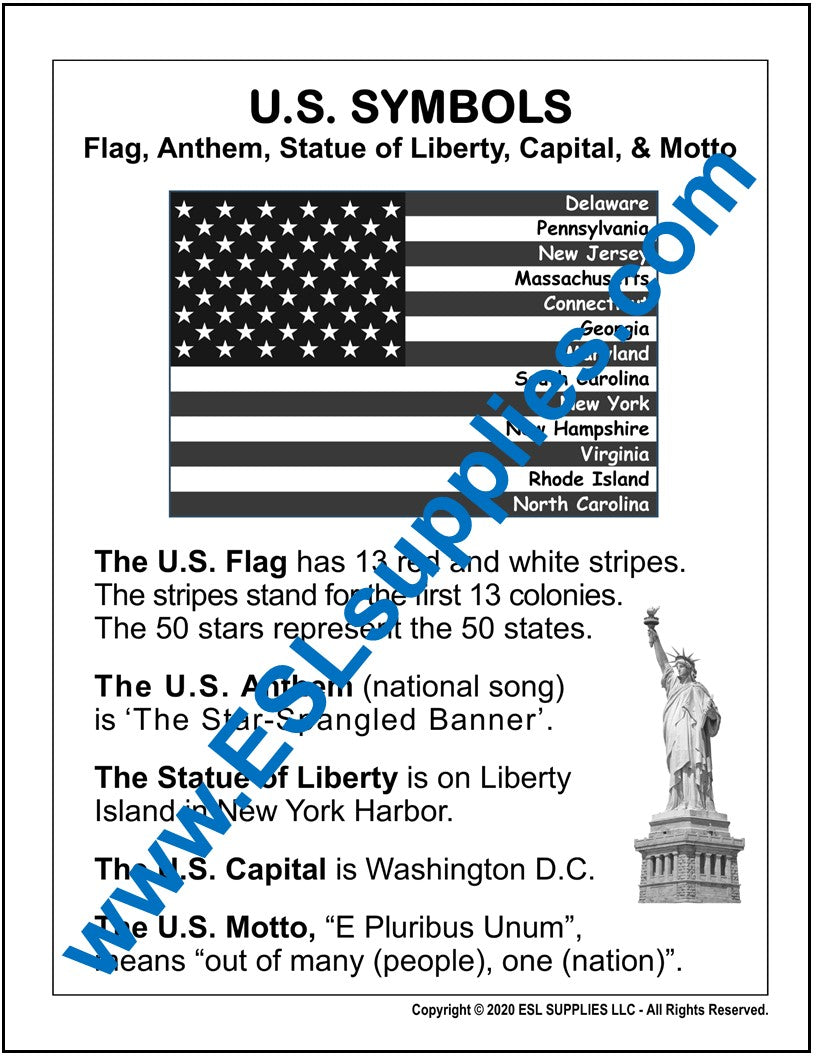 American History Symbols US Symbols Mini Books Bundle For Social
